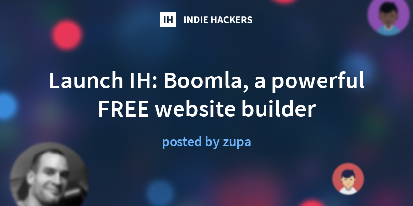 Launch IH: Boomla, a powerful FREE website builder - Indie Hackers