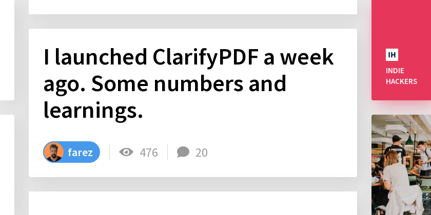 I launched ClarifyPDF a week ago. Some numbers and learnings. - Indie Hackers