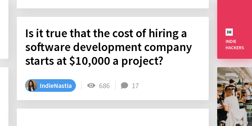 Is it true that the cost of hiring a software development company starts at $10,000 a project ...