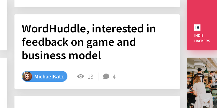 WordHuddle, interested in feedback on game and business model - Indie Hackers