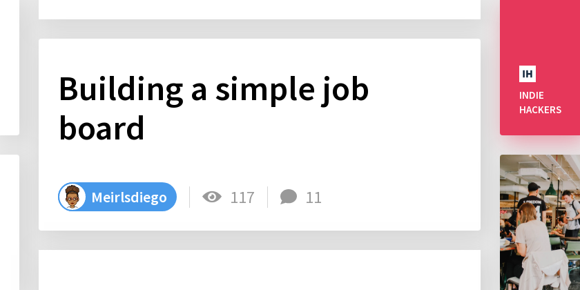 Building a simple job board - Indie Hackers