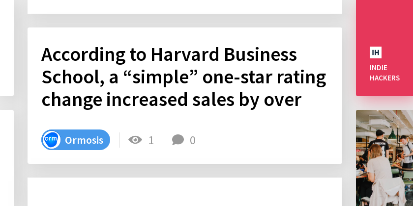 According to Harvard Business School, a “simple” one-star rating change ...