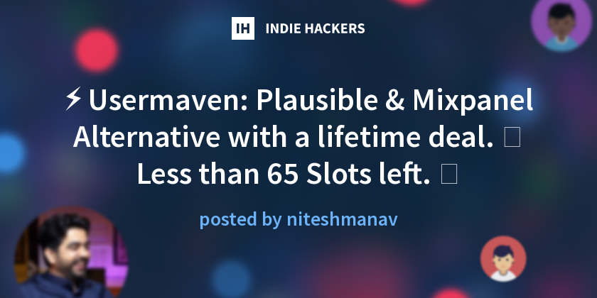 ⚡ Usermaven Plausible And Mixpanel Alternative With A Lifetime Deal 🎁 Less Than 65 Slots Left 👇