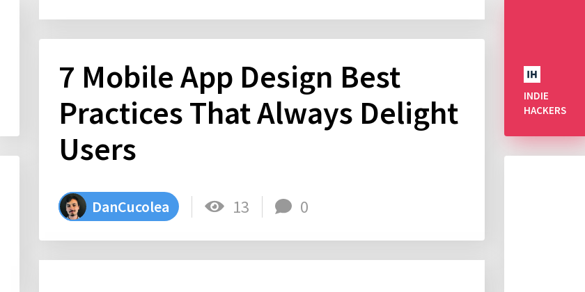 7 Mobile App Design Best Practices That Always Delight Users - Indie Hackers