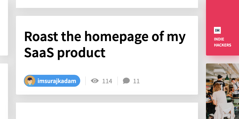 Roast the homepage of my SaaS product - Indie Hackers