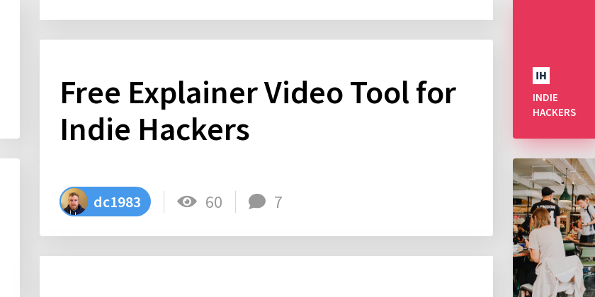 Free Explainer Video Tool for Indie Hackers - Indie Hackers