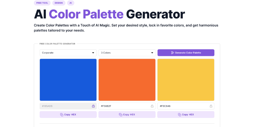 AI Color Palette Generator 🎨 - Indie Hackers