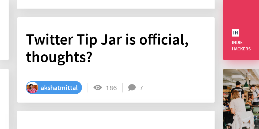 Twitter Tip Jar is official, thoughts? - Indie Hackers
