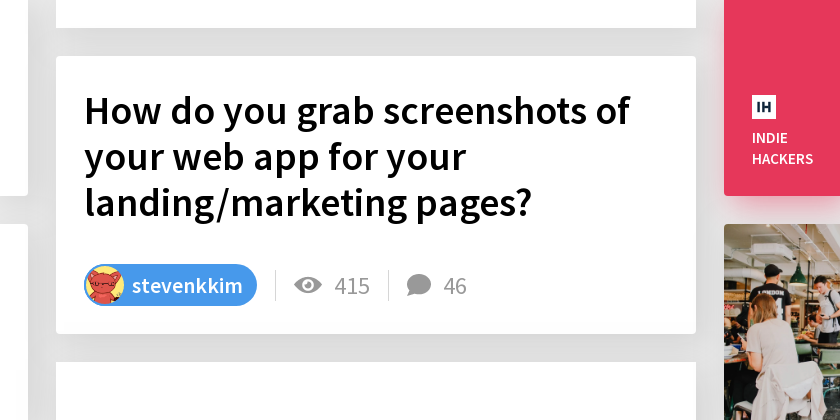 How do you grab screenshots of your web app for your landing/marketing ...