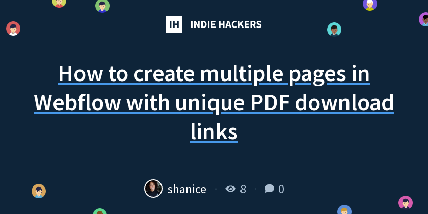 How to create multiple pages in Webflow with unique PDF download links ...