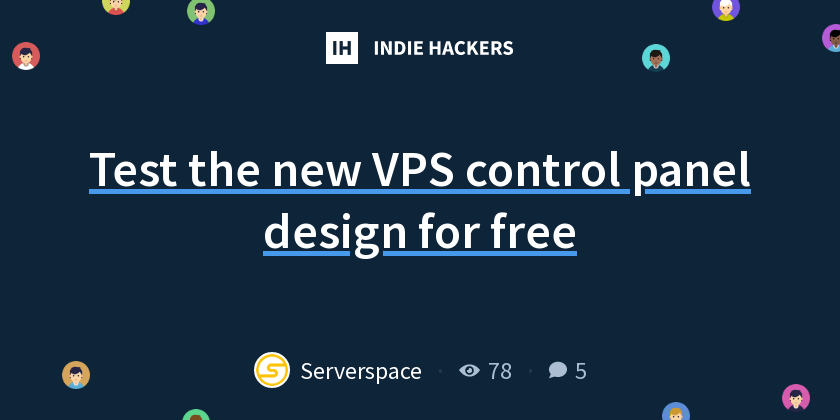 Test the new VPS control panel design for free - Indie Hackers