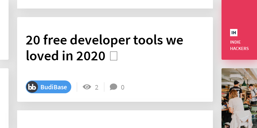 20 free developer tools we loved in 2020 😍 - Indie Hackers