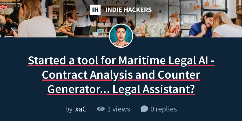 Started a tool for Maritime Legal AI - Contract Analysis and Counter ...