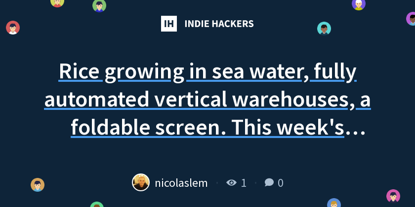 Rice growing in sea water, fully automated vertical warehouses, a ...