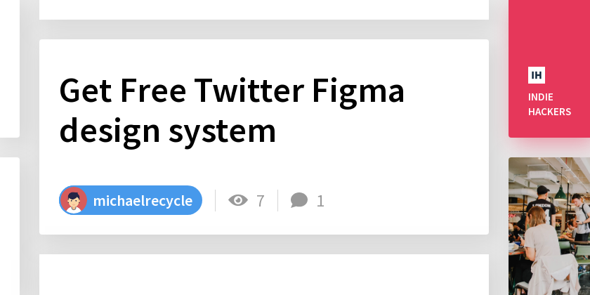 Get Free Twitter Figma design system - Indie Hackers