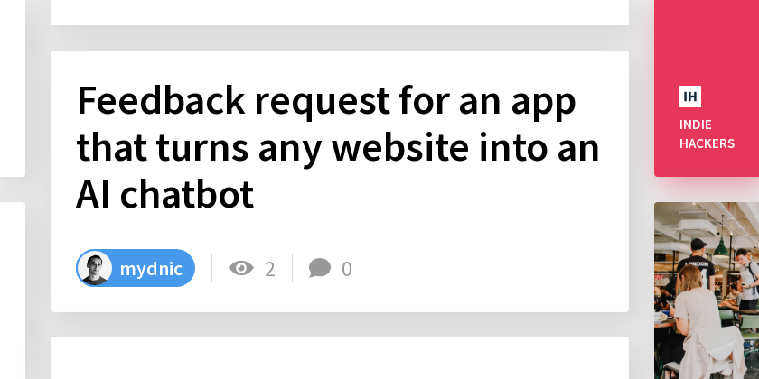 Feedback request for an app that turns any website into an AI chatbot ...