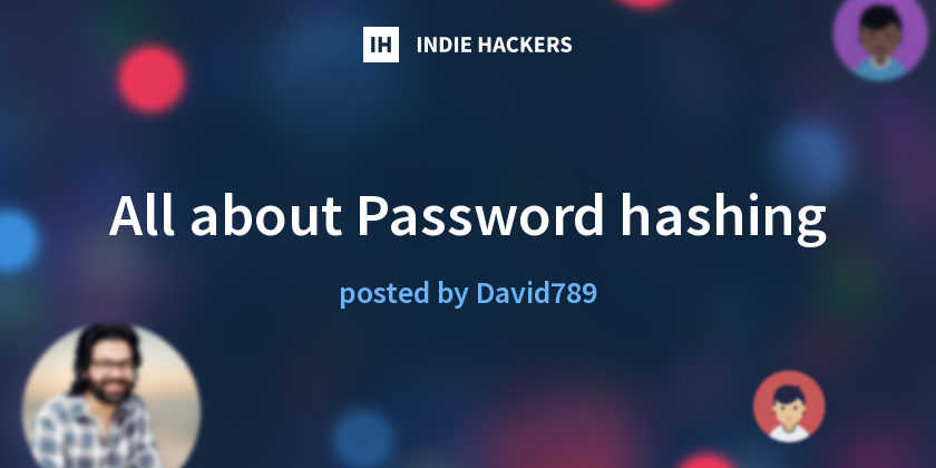 All about Password hashing