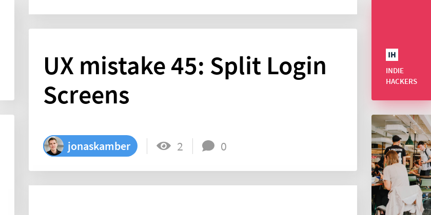 UX mistake 45: Split Login Screens