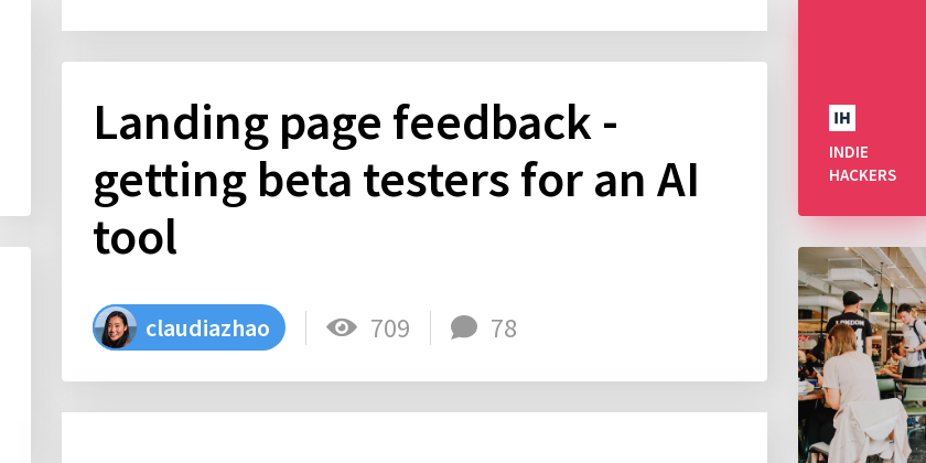 Landing page feedback - getting beta testers for an AI tool - Indie Hackers