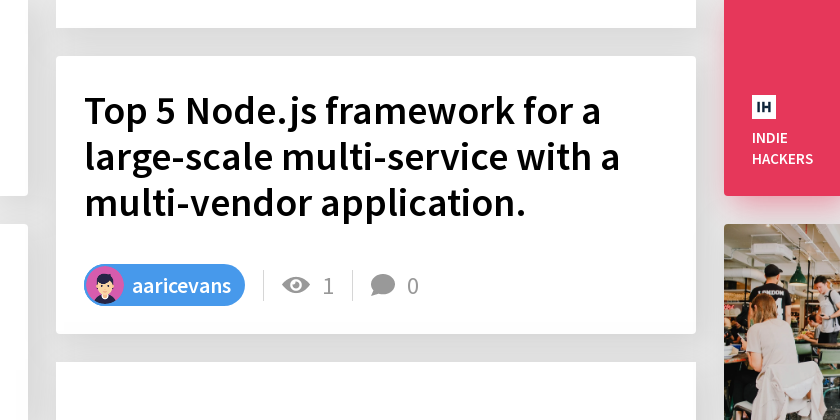 Top 5 Node.js framework for a large-scale multi-service with a multi ...