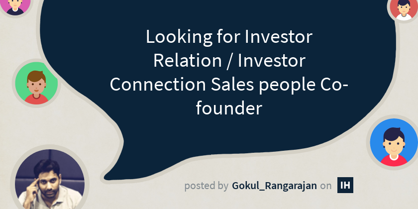 Looking for Investor Relation / Investor Connection Sales people Co ...