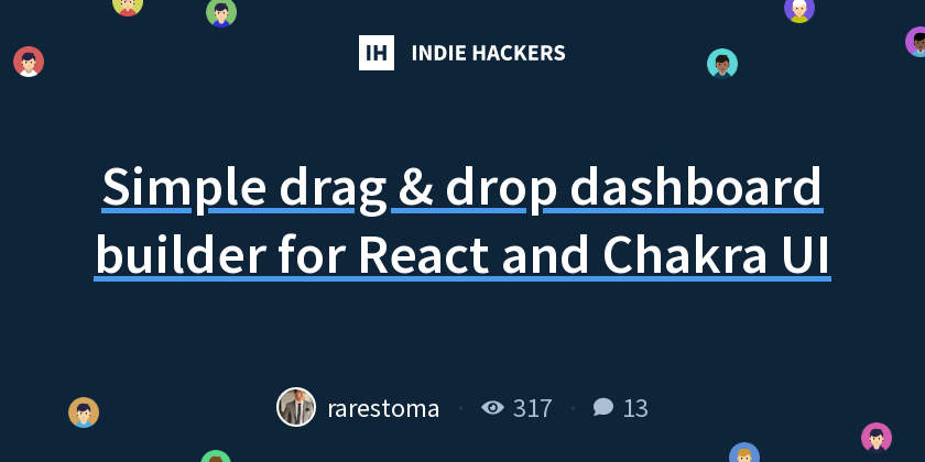 Simple Drag And Drop Dashboard Builder For React And Chakra Ui Indie