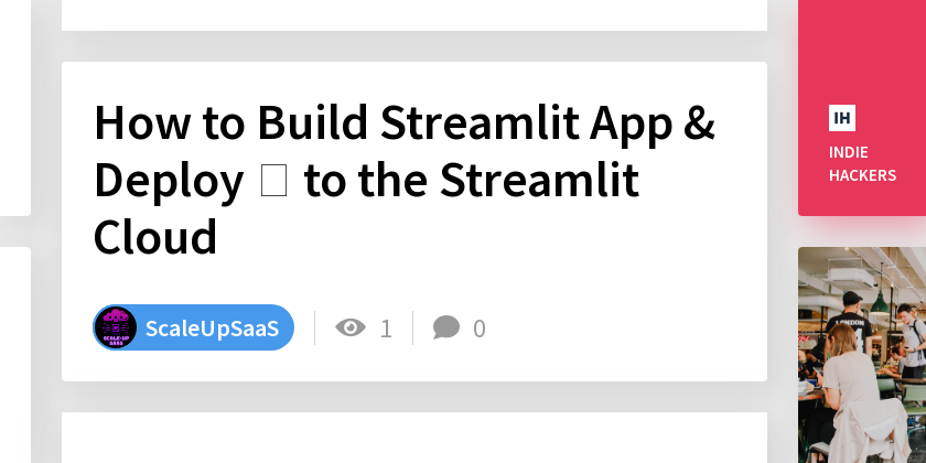 How to Build Streamlit App & Deploy 🚀 to the Streamlit Cloud - Indie ... How to Build Streamlit App & Deploy 🚀 to the Streamlit Cloud - Indie ...