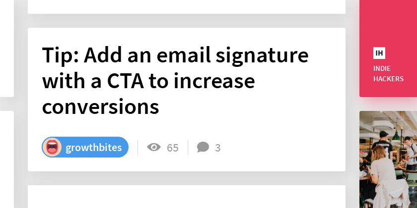 Tip: Add an email signature with a CTA to increase conversions - Indie ...