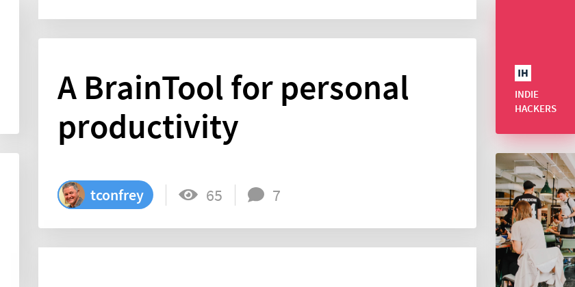 A BrainTool for personal productivity - Indie Hackers