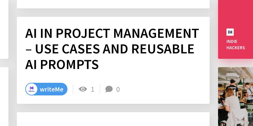 AI IN PROJECT MANAGEMENT – USE CASES AND REUSABLE AI PROMPTS - Indie ...