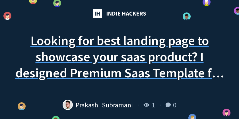 Looking for best landing page to showcase your saas product? I designed Premium Saas Template ...