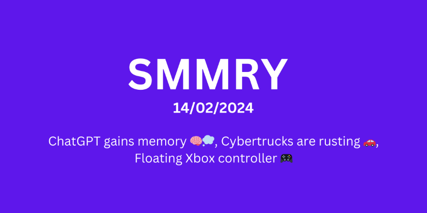 ChatGPT gains memory 🧠💭, Cybertrucks are rusting 🚗, Floating Xbox ...