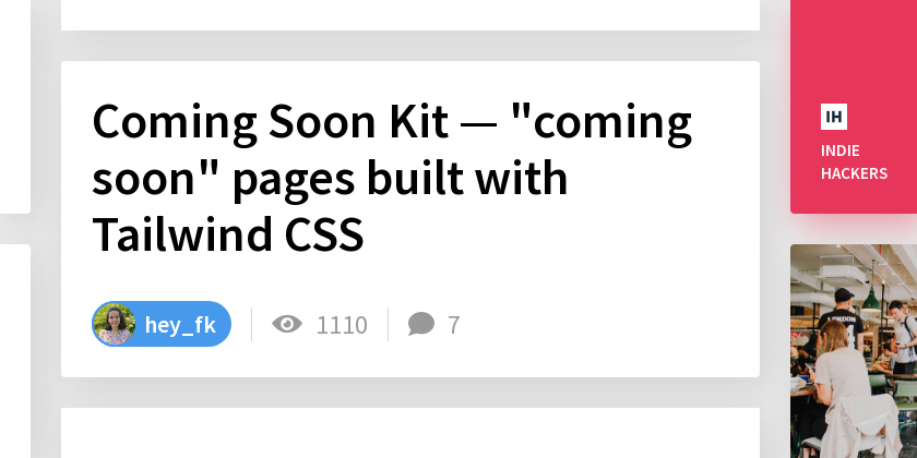 Coming Soon Kit — "coming soon" pages built with Tailwind CSS - Indie ...