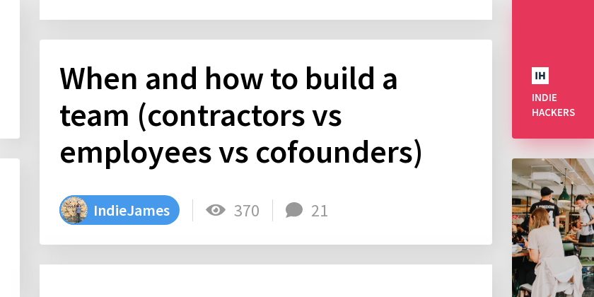 When and how to build a team (contractors vs employees vs cofounders ...