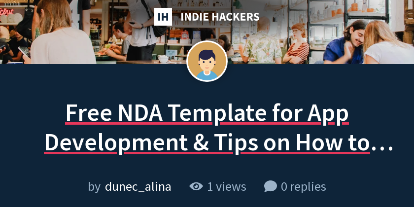 Free NDA Template for App Development & Tips on How to Sign It - Indie ...