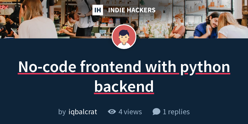 No-code frontend with python backend