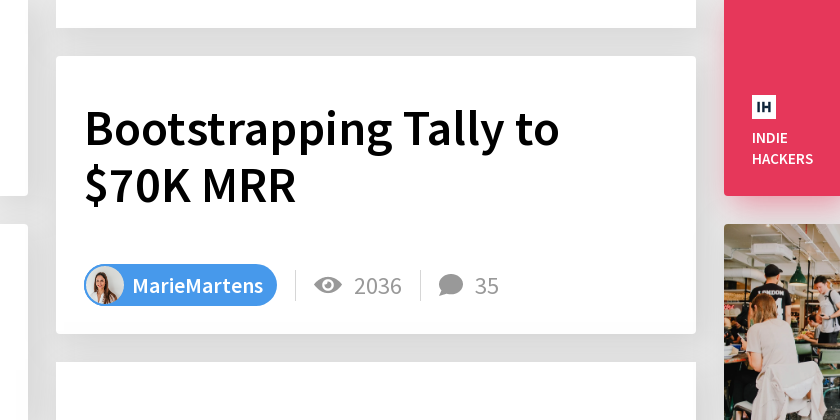Bootstrapping Tally to $70K MRR - Indie Hackers