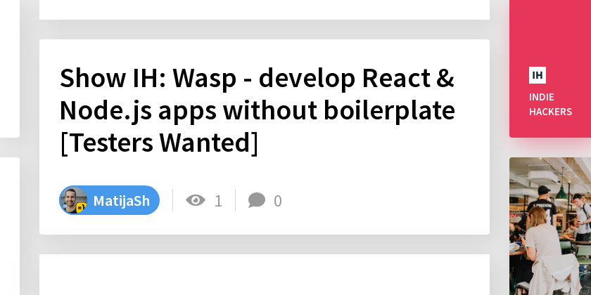 Show IH: Wasp - develop React & Node.js apps without boilerplate ... Show IH: Wasp - develop React & Node.js apps without boilerplate ...