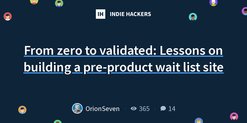 From zero to validated: Lessons on building a pre-product wait list ...