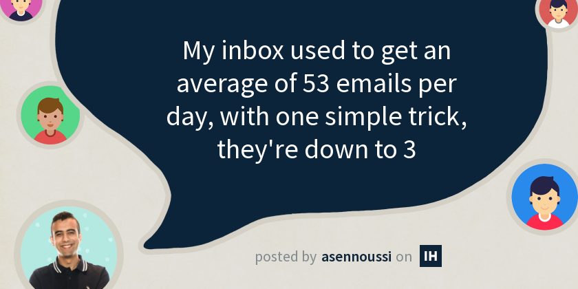 My inbox used to get an average of 53 emails per day, with one simple ...