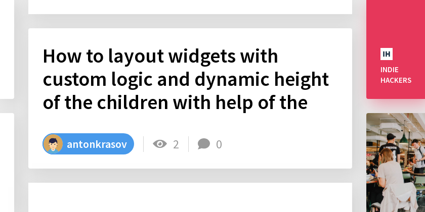 How To Layout Widgets With Custom Logic And Dynamic Height Of The