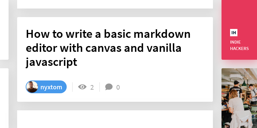 How To Write A Basic Markdown Editor With Canvas And Vanilla Javascript Indie Hackers