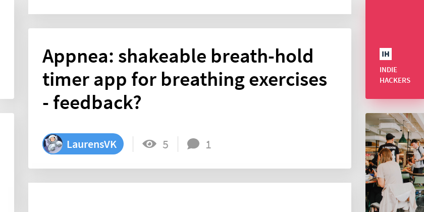 Appnea: shakeable breath-hold timer app for breathing exercises ...