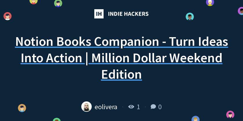 Notion Books Companion - Turn Ideas Into Action | Million Dollar ...