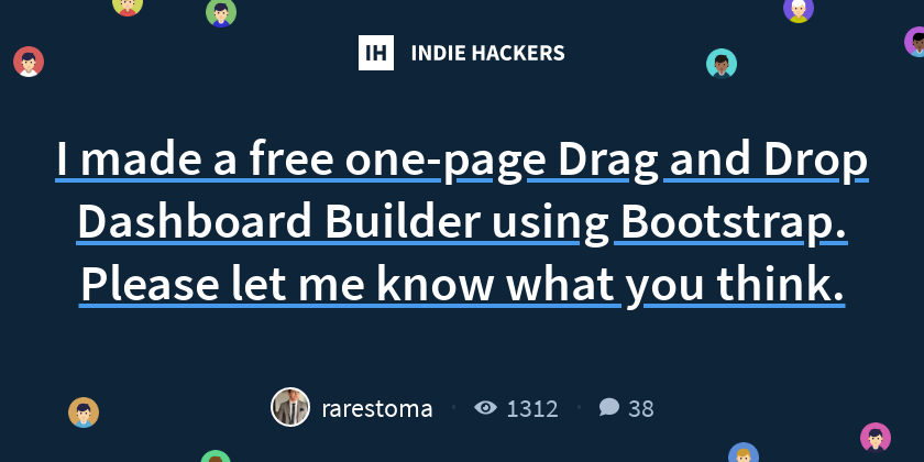 I made a free one-page Drag and Drop Dashboard Builder using Bootstrap ...