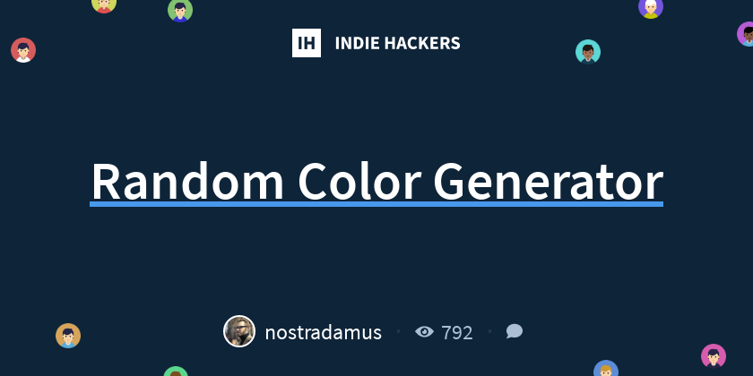 Random Color Generator - Indie Hackers