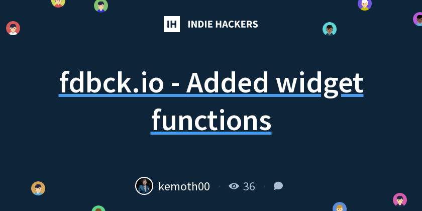 fdbck.io - Added widget functions