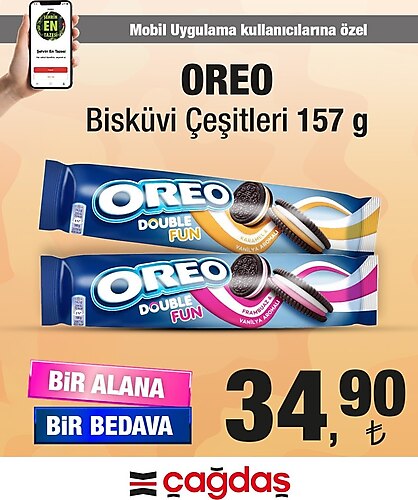 Oreo Bisküvi Çeşitleri 157 G İndirimde Market