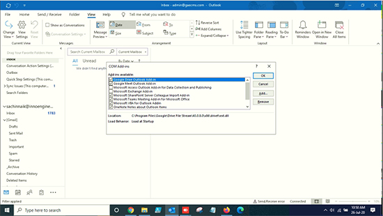 Use Google Meet Video Meetings into Outlook