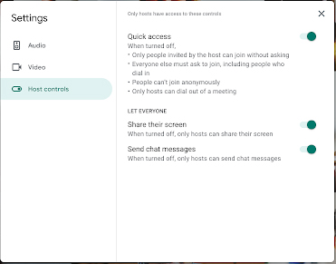 Participant Control in Google Meet - G Suite for Education
